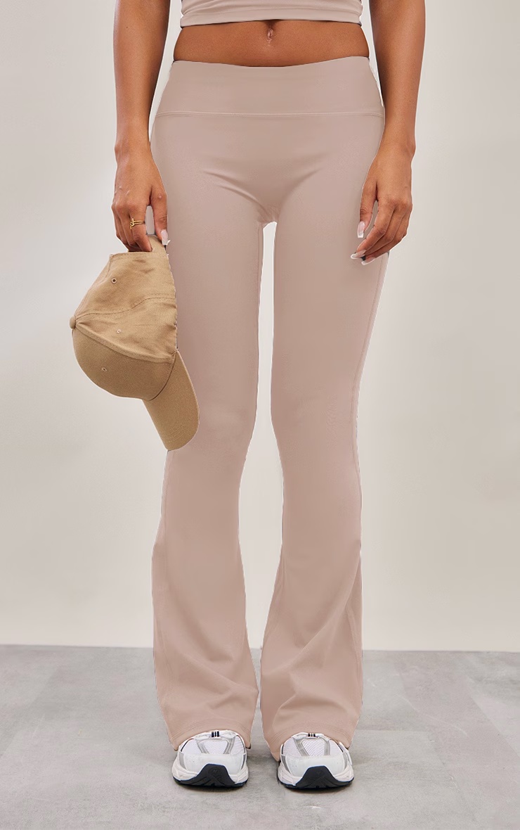 Deep Taupe Ultimate Sculpt Flare Yoga Pants - PLT